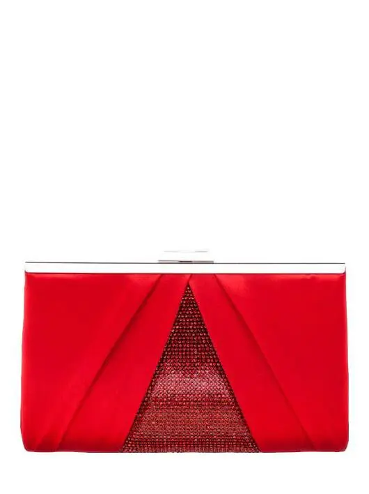 Nina Ophelia Frame Clutch - Red Rouge