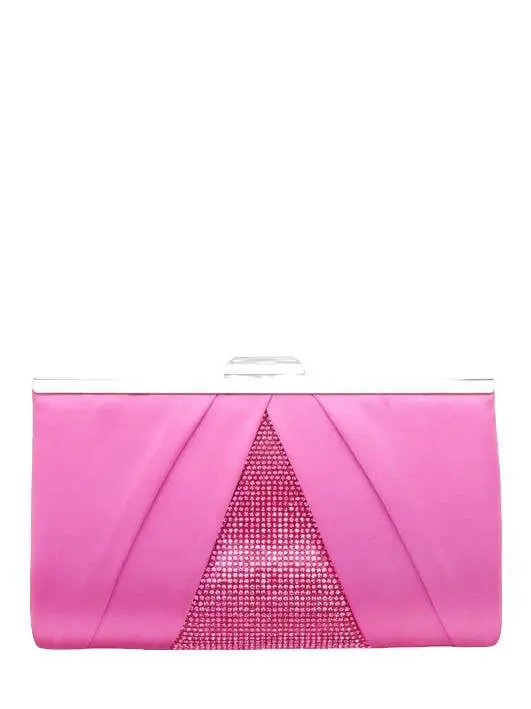 Nina Ophelia Frame Clutch - Ultra Pink