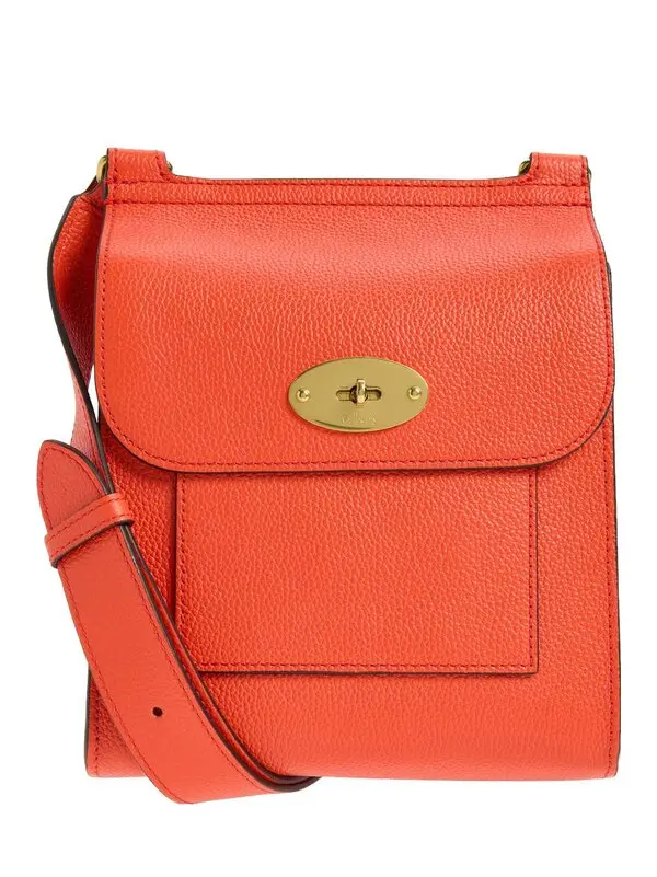 Mulberry Small Antony Leather Crossbody Bag - Coral Orange