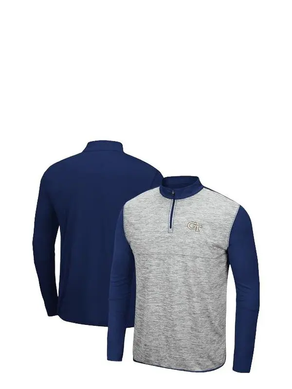 COLOSSEUM Georgia Tech Yellow Jackets Prospect Space-dye Quarter-zip Jacket - Gray