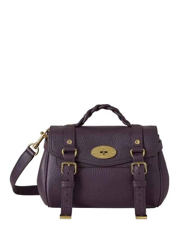 Mulberry Mini Alexa Leather Satchel - Deep Aubergine