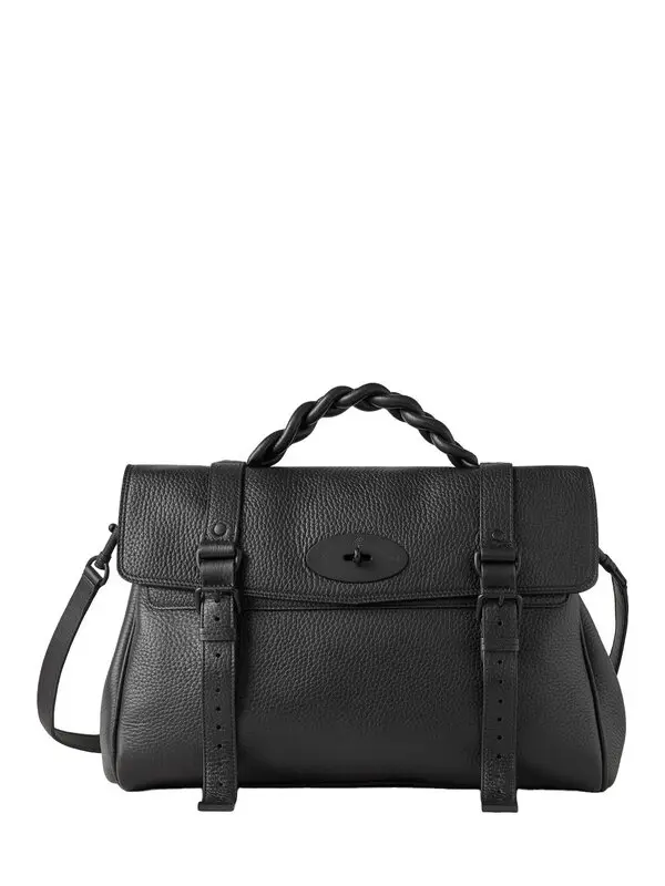 Mulberry Oversized Alexa Tonal Leather Satchel - Black