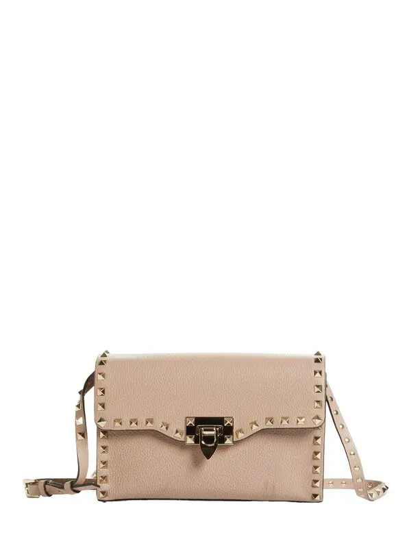 Valentino Garavani Rockstud Shoulder Bag - Poudre