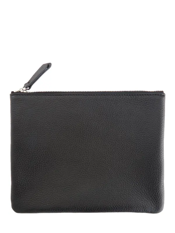 ROYCE NEW YORK Leather Travel Pouch - Black