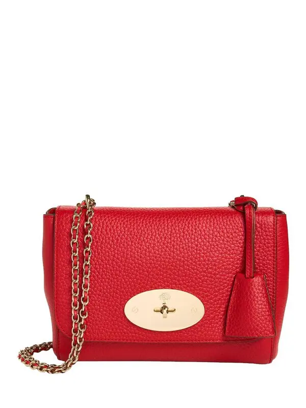 Mulberry Lily Heavy Grain Leather Satchel - Scarlet Red