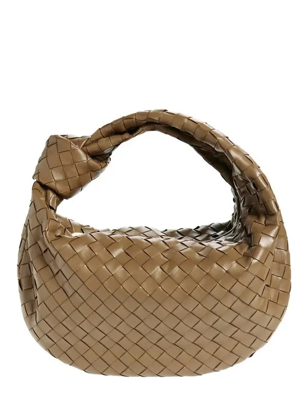 Bottega Veneta Teen Jodie Intrecciato Hobo - Pinecone Gold