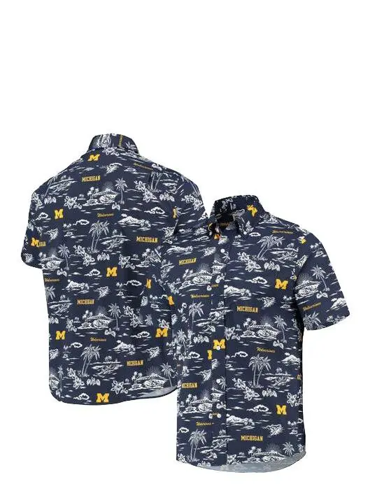 Reyn Spooner Michigan Wolverines Classic Button-down Shirt - Navy