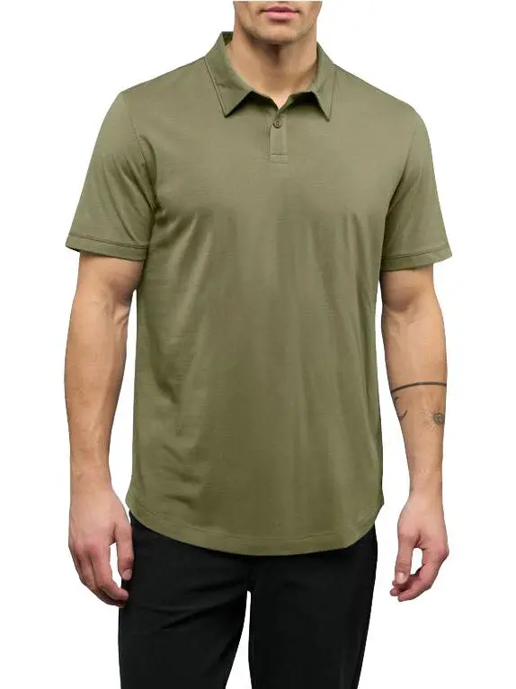 CUTS Trim Fit Cotton Blend Polo - Capers