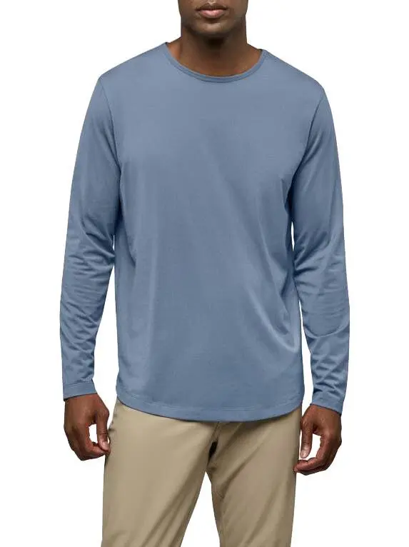 CUTS Ao Curved Hem Long Sleeve T-shirt - Cadet Blue
