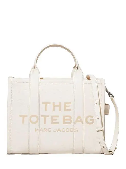 Marc Jacobs Leather Tote Bag - Cotton/silver
