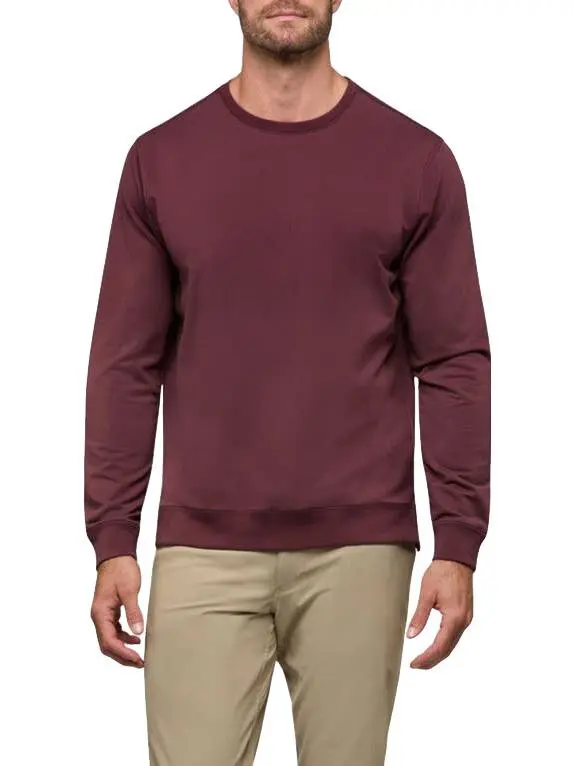CUTS Hyperloop Split Hem Crewneck Sweatshirt - Currant