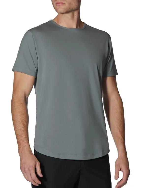 CUTS Ao Curve Hem Cotton Blend T-shirt - Sage