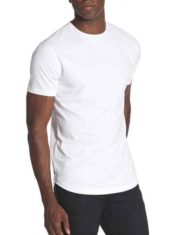 CUTS Ao Curve Hem Cotton Blend T-shirt - White