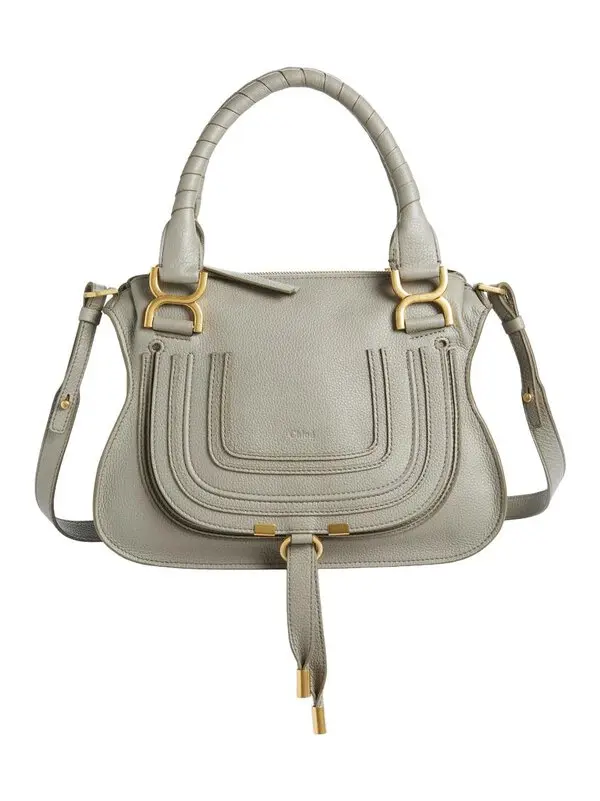 Chloé Small Marcie Leather Satchel - Cashmere Grey