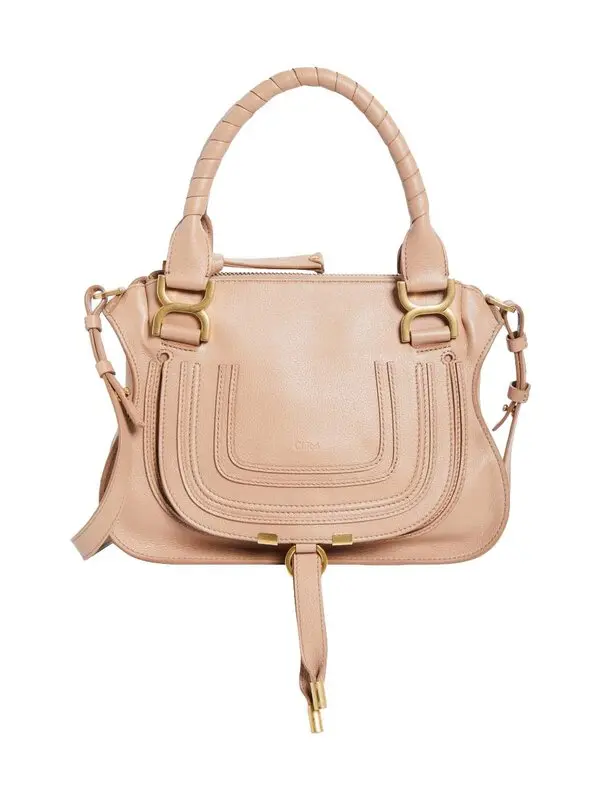 Chloé Small Marcie Leather Satchel - Light Tan