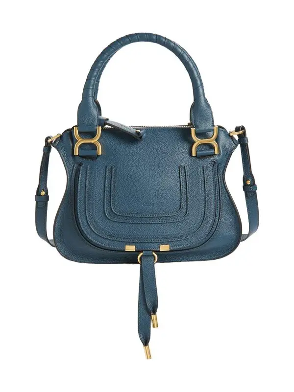 Chloé Small Marcie Leather Satchel - Tapestry Blue