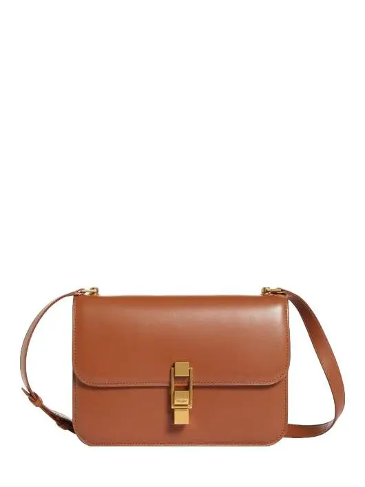 Saint Laurent Le Carré Leather Shoulder Bag - Brick