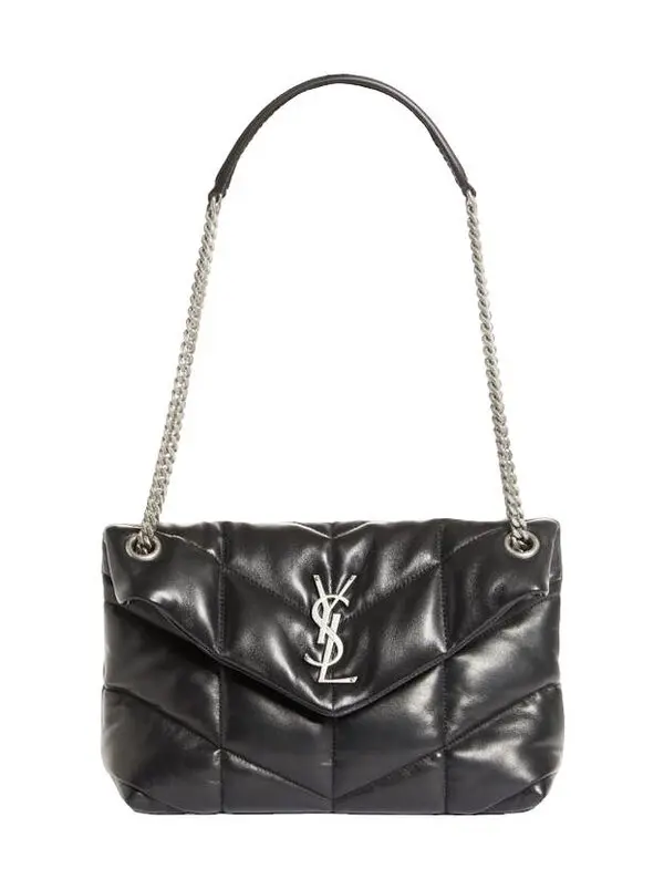 Saint Laurent Small Lou Puffer Bag - 1000 Nero