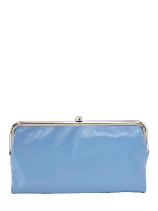 Hobo Lauren Leather Frame Clutch - Faded Denim