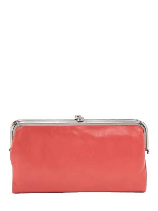 Hobo Lauren Leather Frame Clutch - Pink Mirage