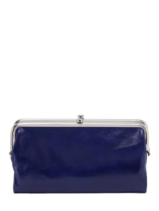 Hobo Lauren Leather Frame Clutch - Winter Violet