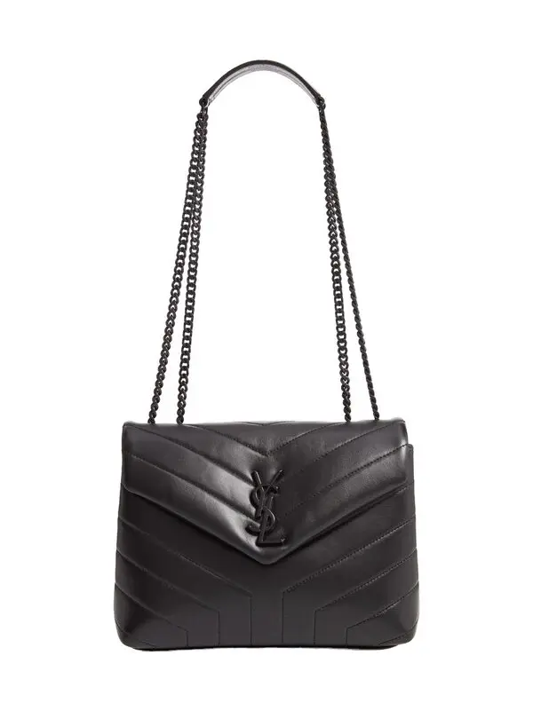 Saint Laurent Small Loulou Matelassé Shoulder Bag - Noir