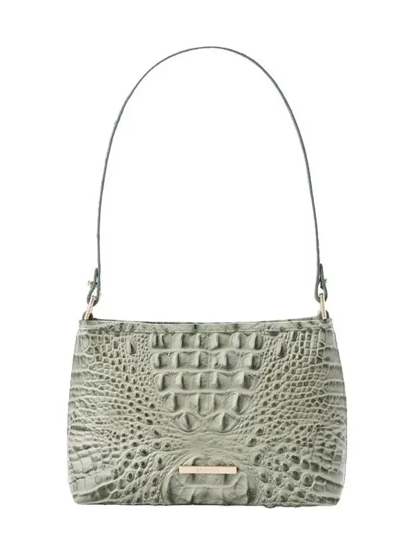 Brahmin Lorelei Croc Embossed Leather Shoulder Bag - Softgrass