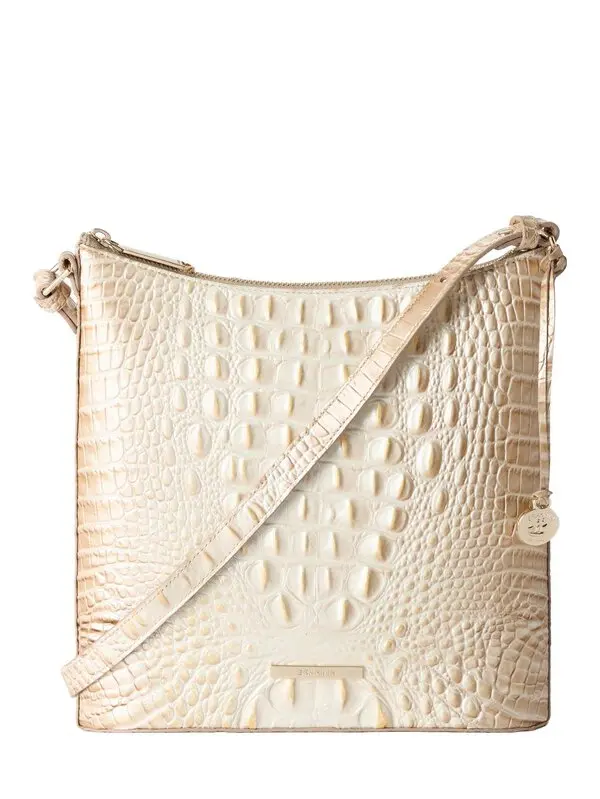 Brahmin Katie Croc Embossed Leather Crossbody Bag - Contour
