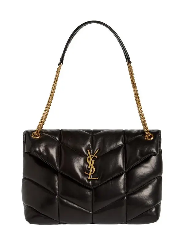 Saint Laurent Medium Loulou Puffer Quilted Leather Bag - Nero