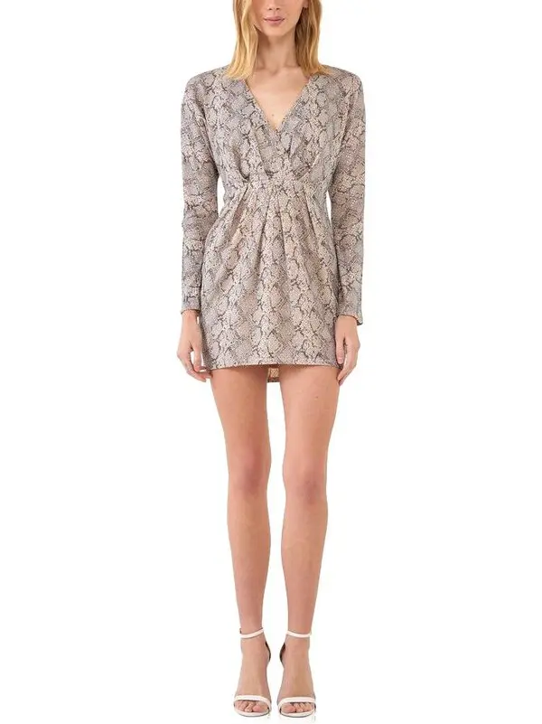 Endless Rose Snakeskin Print Mini Dress - Snake Skin
