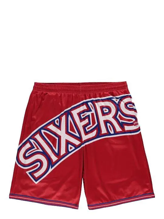 Mitchell & Ness Philadelphia 76ers Big Face 2.0 Shorts - Red