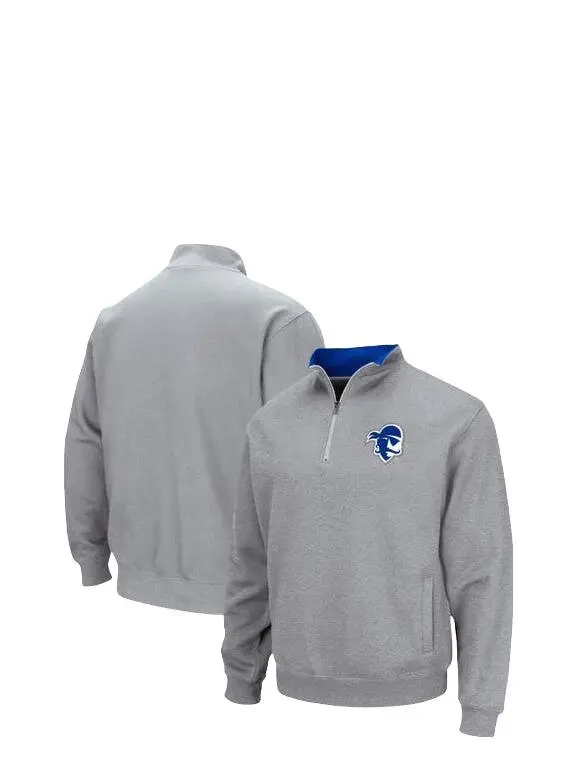 COLOSSEUM Seton Hall Pirates Tortugas Quarter-zip Jacket - Heather Gray