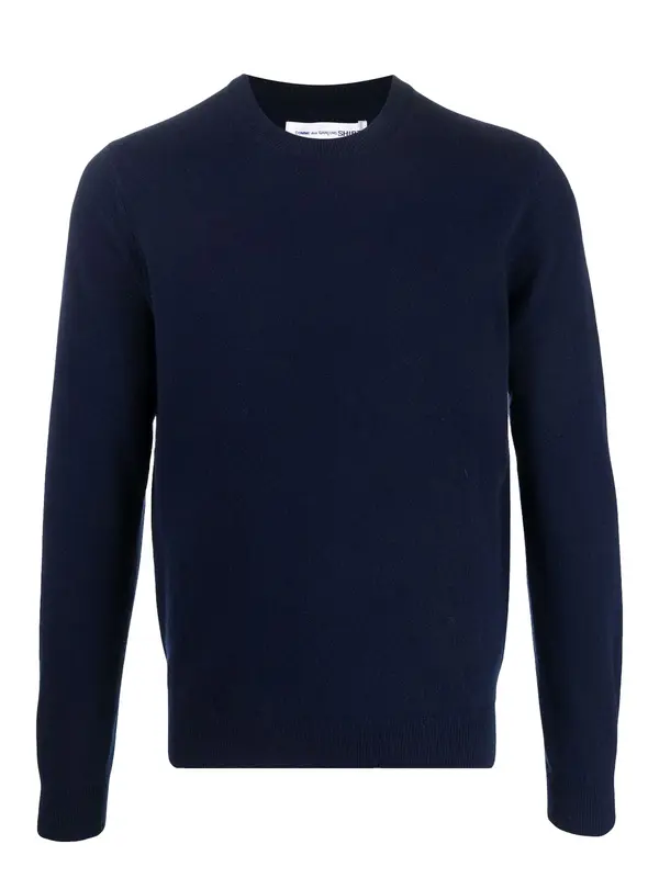 Comme Des Garçons Fine-knit Jumper - Blue