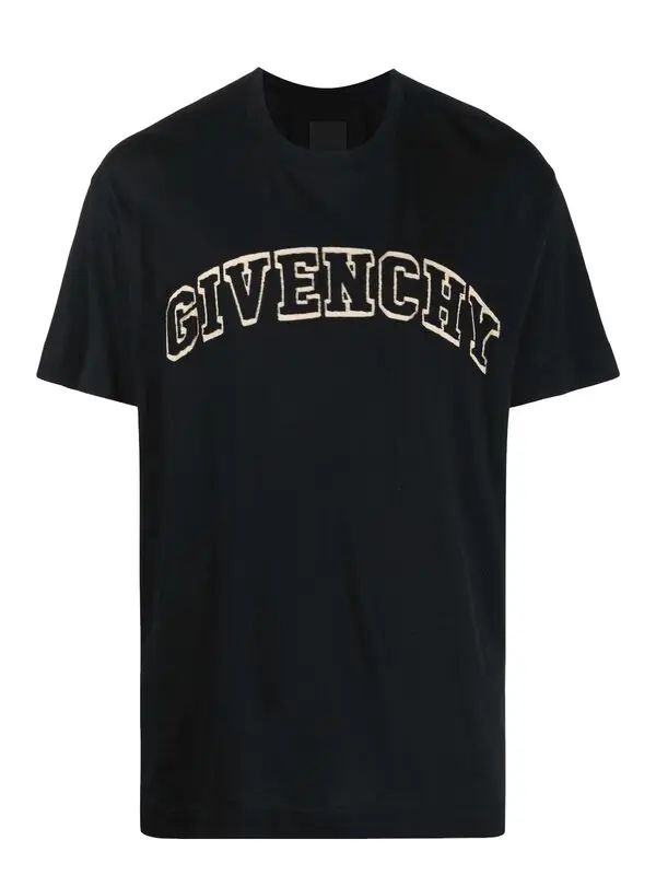 Givenchy Logo-patch Cotton T-shirt - Black