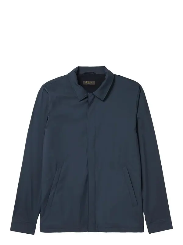 Loro Piana Windwish Shell Blouson Jacket - Blue