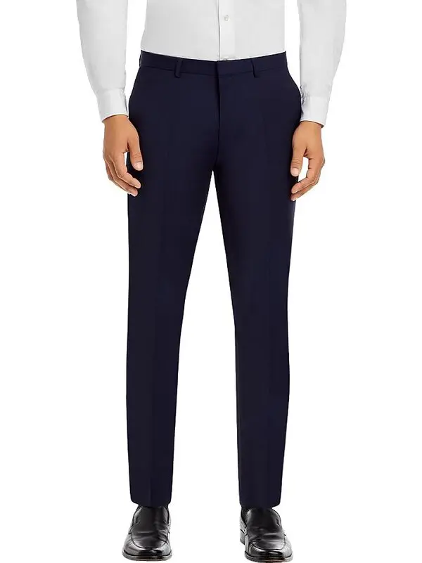 Hugo Boss Hesten Stretch Wool Extra Slim Fit Suit Pants - Navy