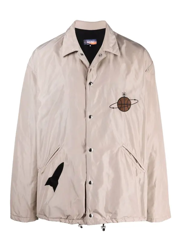 JUST DON Patch-detail Shirt Jacket - Neutrals