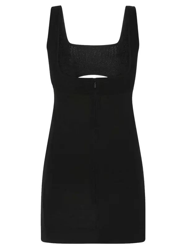 Saint Laurent Cut-out Sleeveless Mini Dress - Black