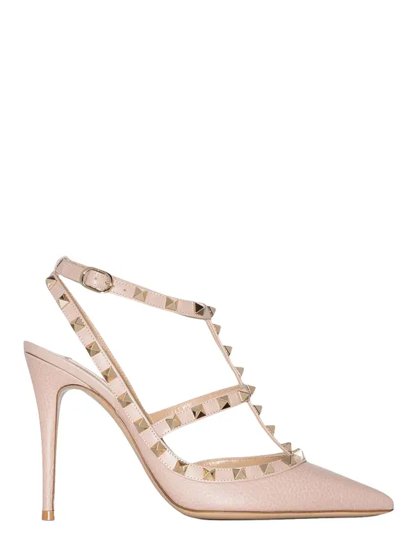 Valentino Garavani Rockstud 10mm Leather Pumps - Neutrals