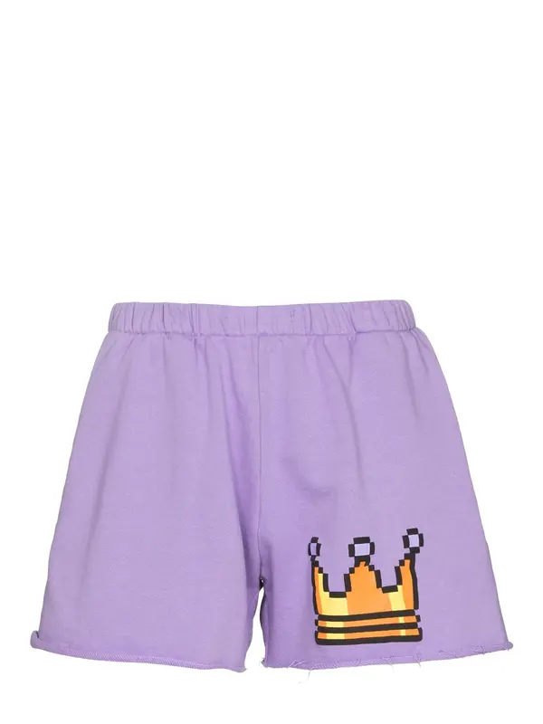 Natasha Zinko Pixel-print Track Shorts - Purple