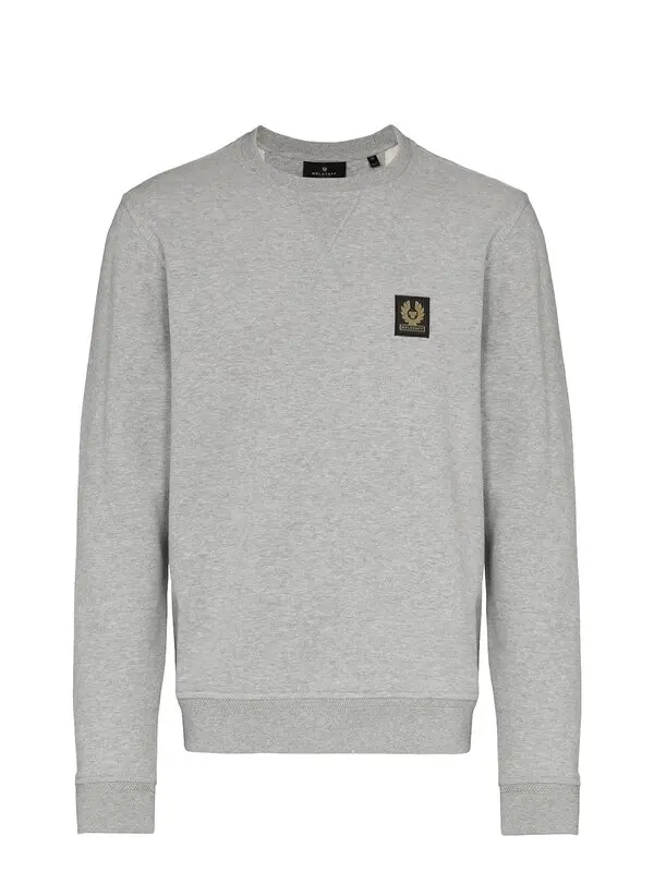 Belstaff Logo Patch Cotton Sweatshirt - Grey