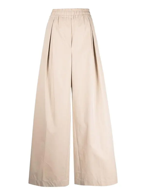 Aspesi Wide-leg Flared Trousers - Neutrals