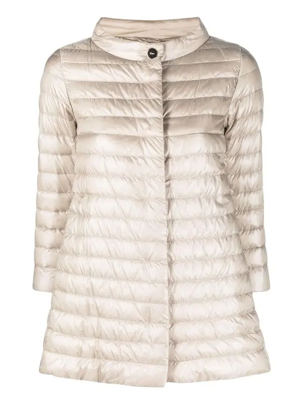 Herno Button-up Padded Jacket - Neutrals
