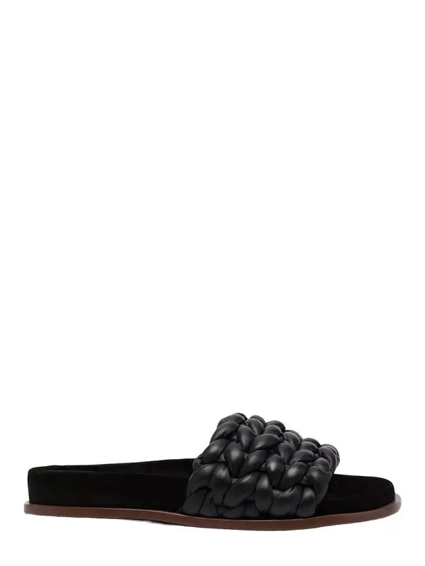 Chloé Woven Strap Sandals - Black