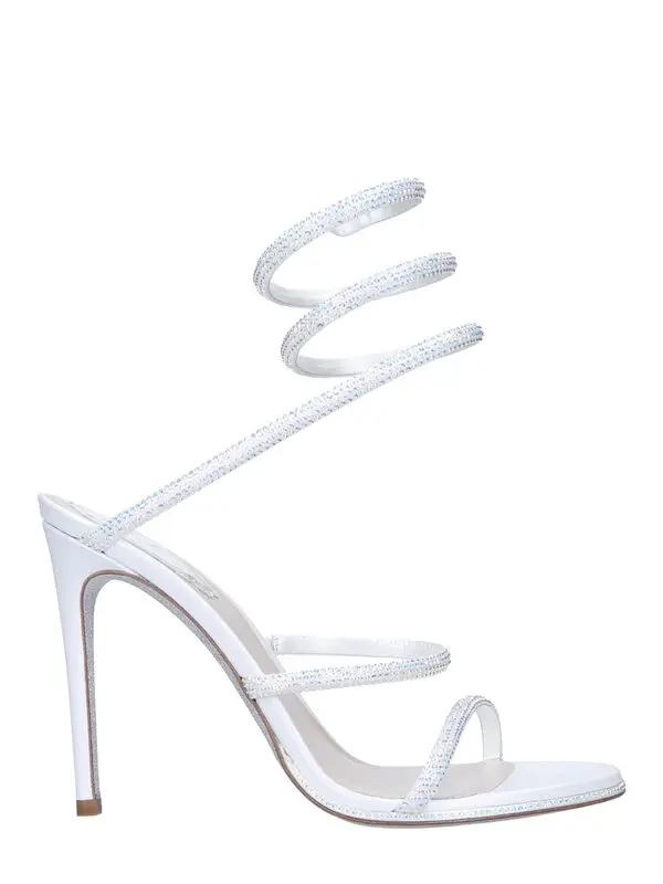 Rene Caovilla Embellished Cleo Sandals 105 - White