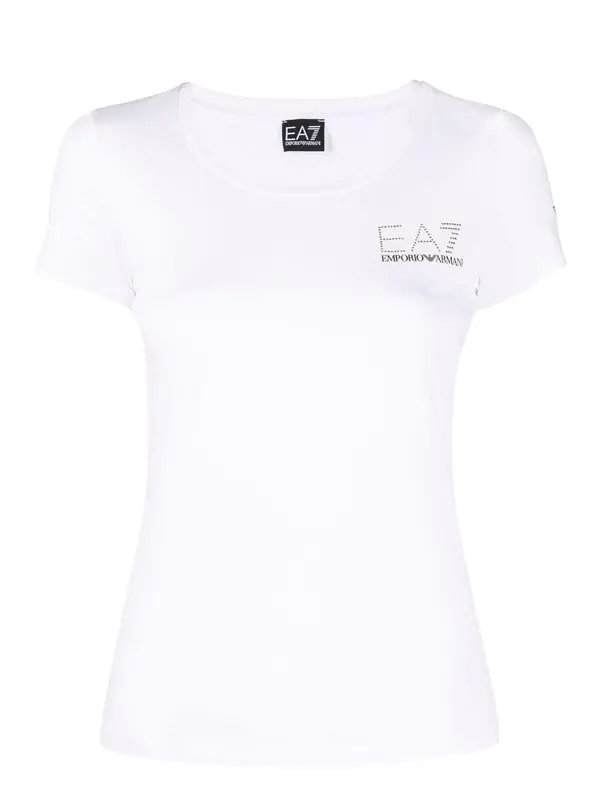 EA7 Logo-print Short-sleeved T-shirt - White