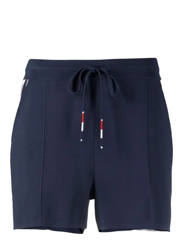 Thom Browne Rwb Pintuck Thigh Length Shorts - Blue
