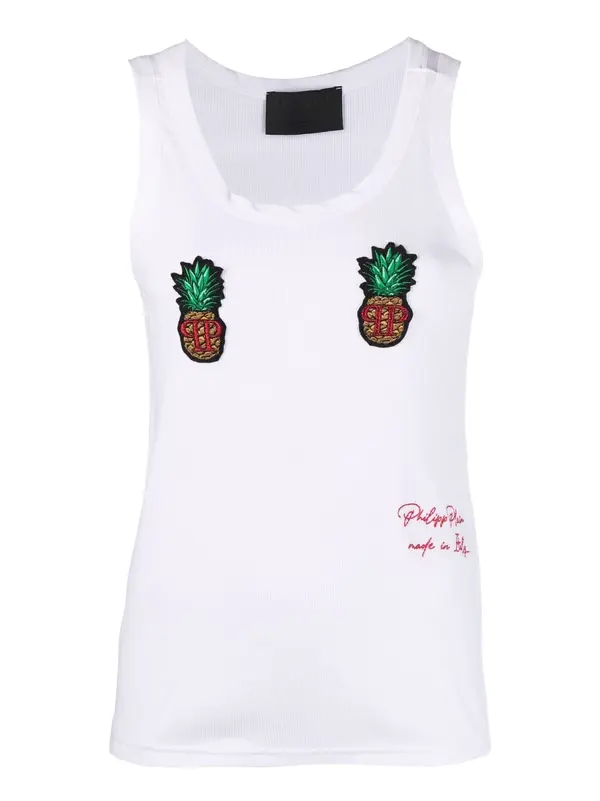 Philipp Plein Pineapple Tank Top - White