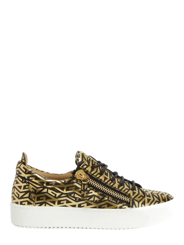 GIUSEPPE ZANOTTI Gail Monogram Sneakers - Gold