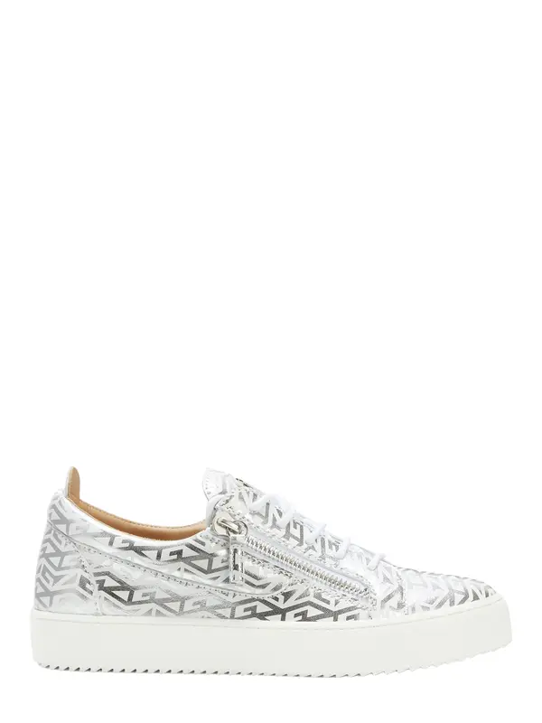 GIUSEPPE ZANOTTI Gail Monogram Sneakers - Silver